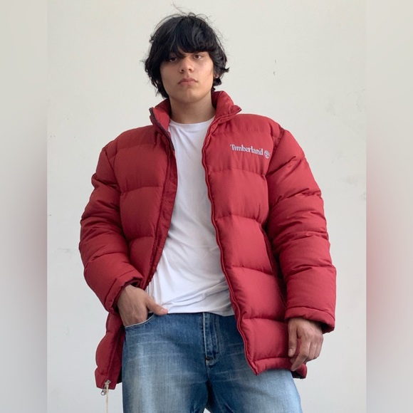 Timberland | Jackets & Coats | Mens Timberland Burgundy Puffer Jacket ...